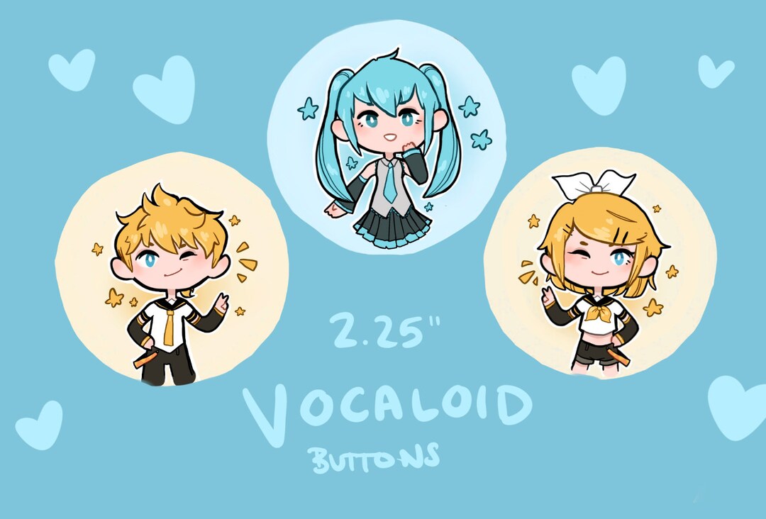 ALL Vocaloid Chibis 2.25 Inch Buttons - Etsy