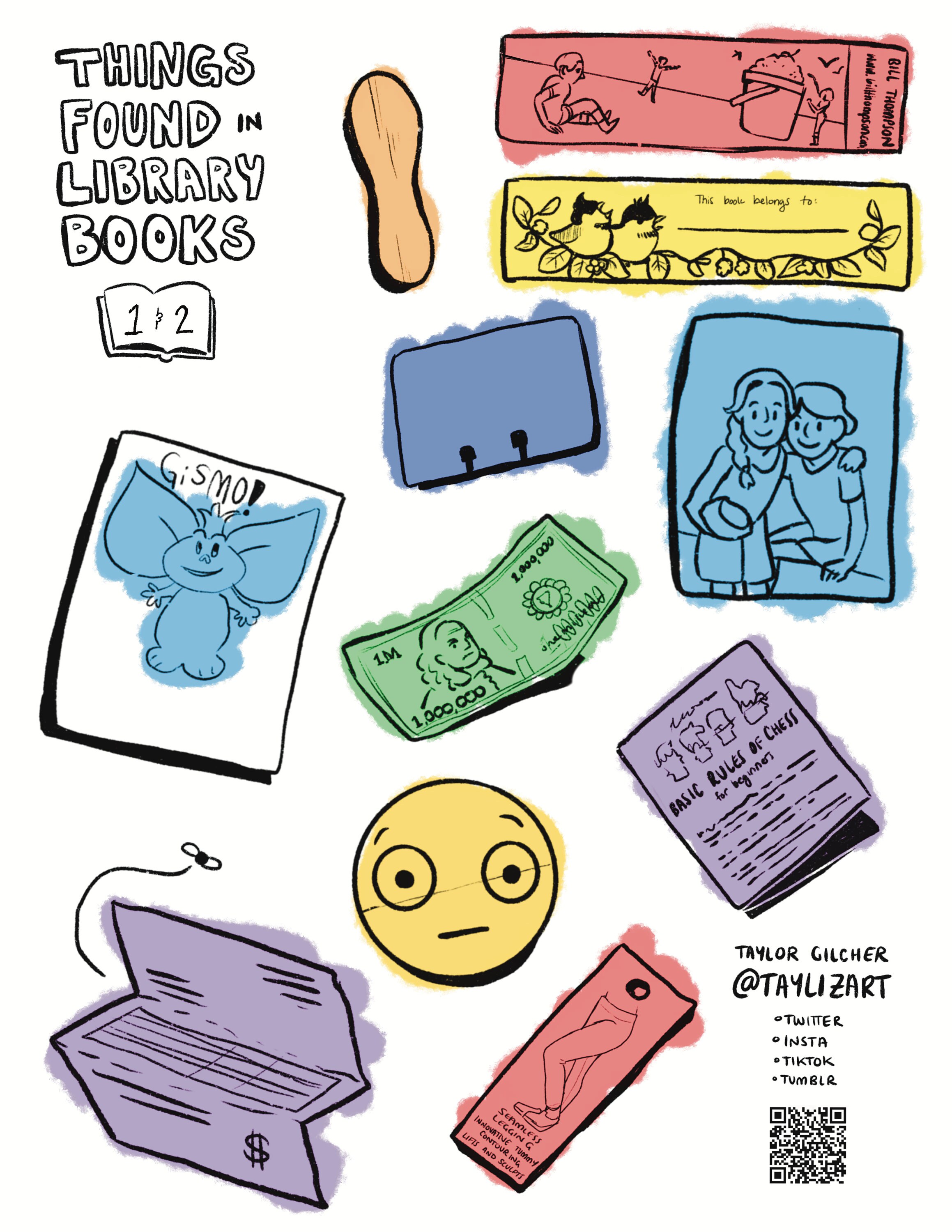 DIGITAL DOWNLOAD Vol 1 & 2: Things Found in Library Books Mini Zine - Etsy