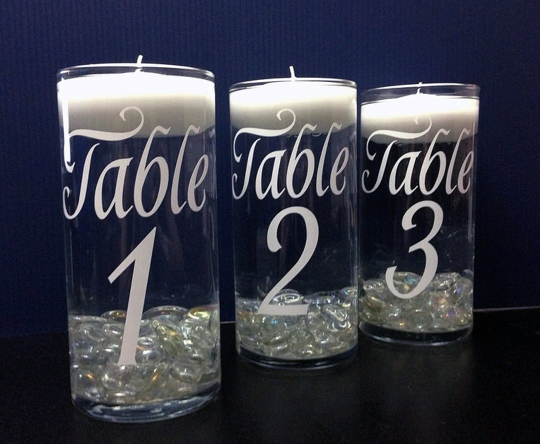 DIY Vinyl Table Numbers Choose Color of Vinyl Graphic - Etsy