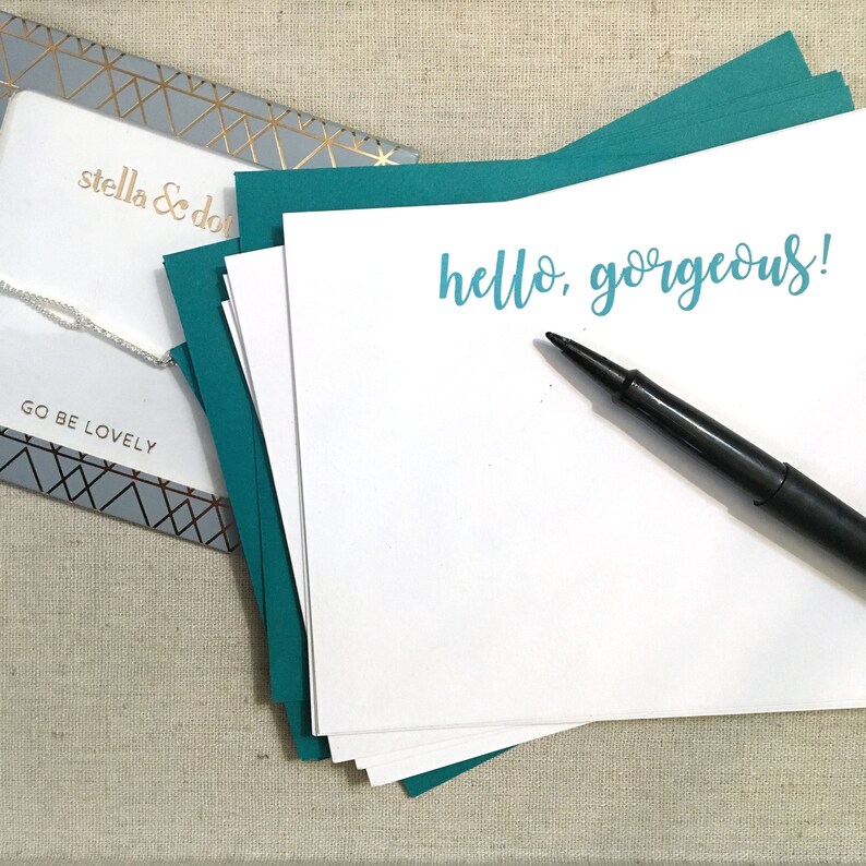 A/W 2025 Yoohoo. Collection — Hello Gorgeous Note Cards, Set of 10 - Etsy