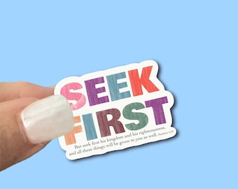 Seek First Sticker - Etsy