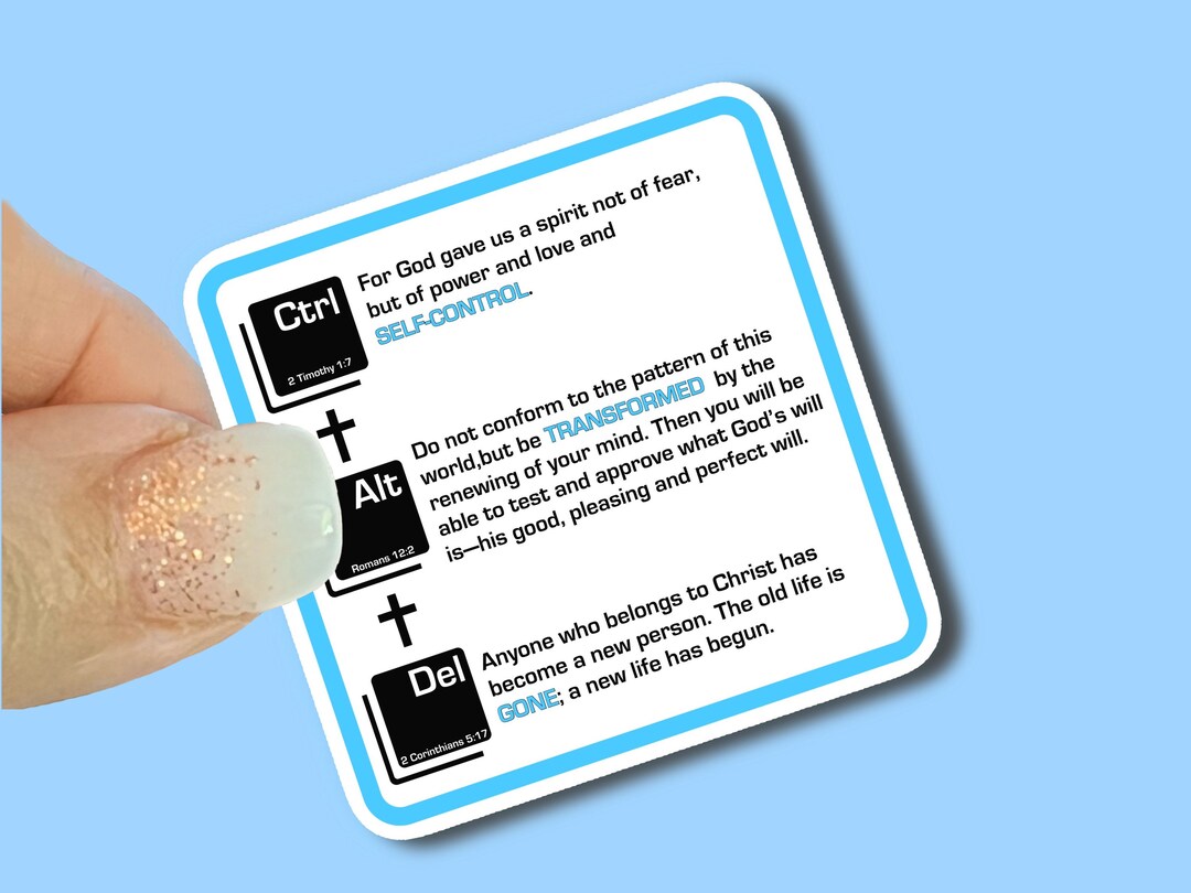 Ctrl, Alt, Del, Control Alter Delete - Christian Faith UV/ Waterproof ...