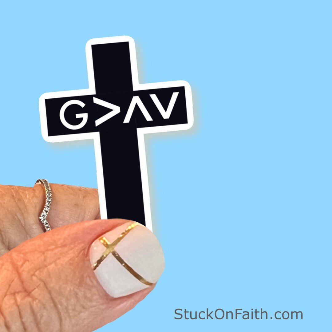 God is Greater Than the Highs & Lows - Cross - Christian Faith UV ...