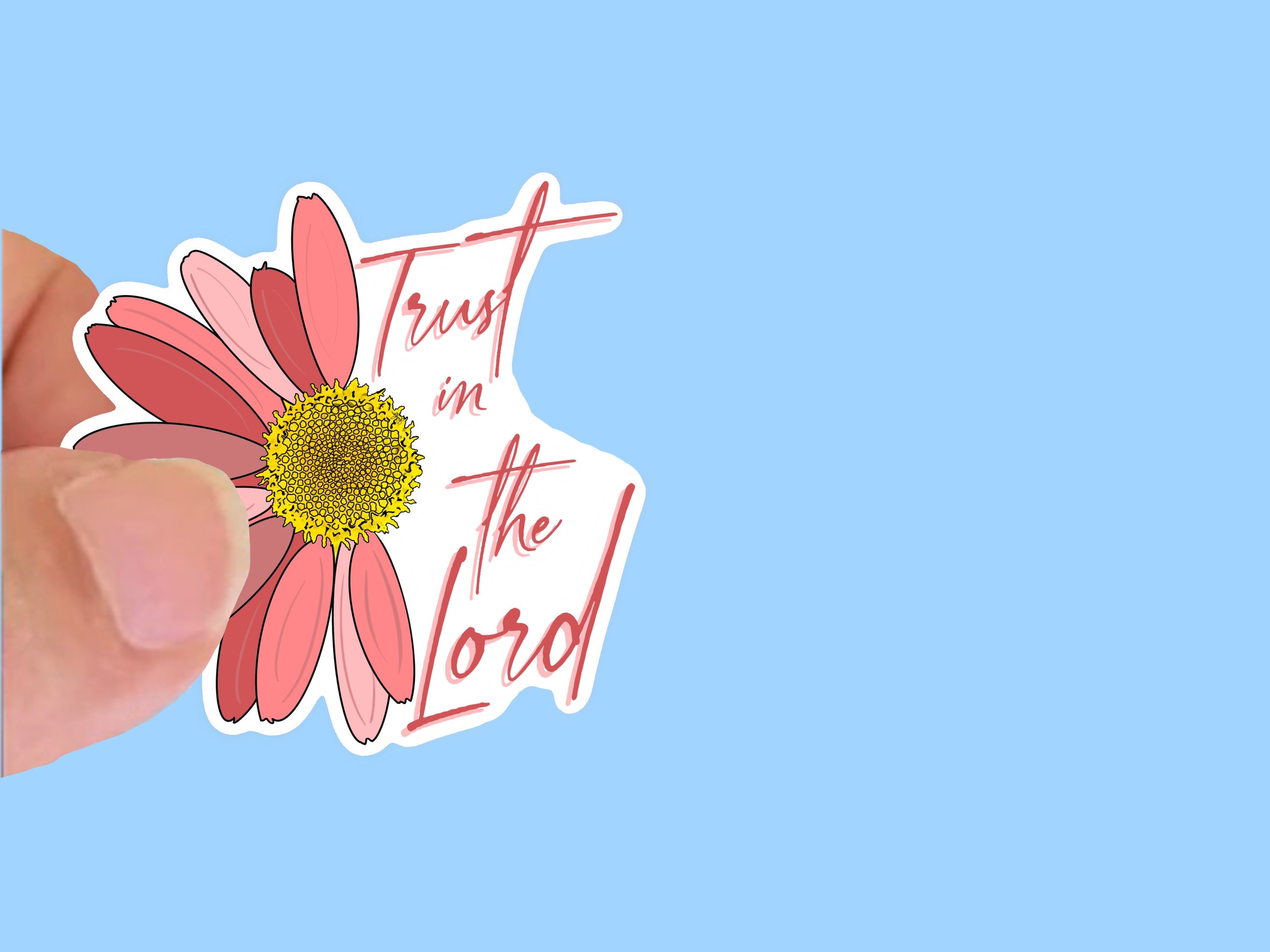 Trust in the Lord Flower Christian Faith UV/ Waterproof Vinyl - Etsy