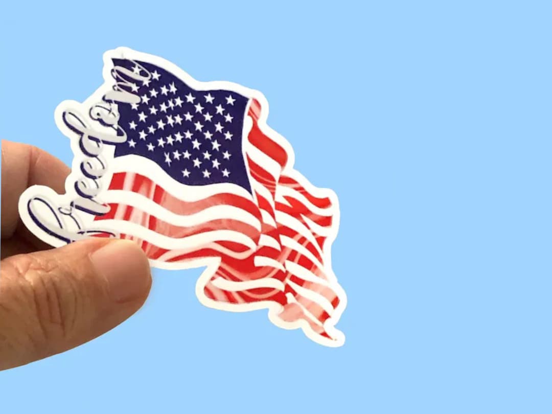 American Flag, Freedom Sticker Waterproof Sticker - Use for Laptops ...