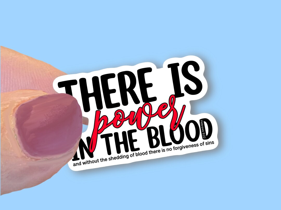 There is Power in the Blood, Hymn Sticker, Christian Faith UV ...