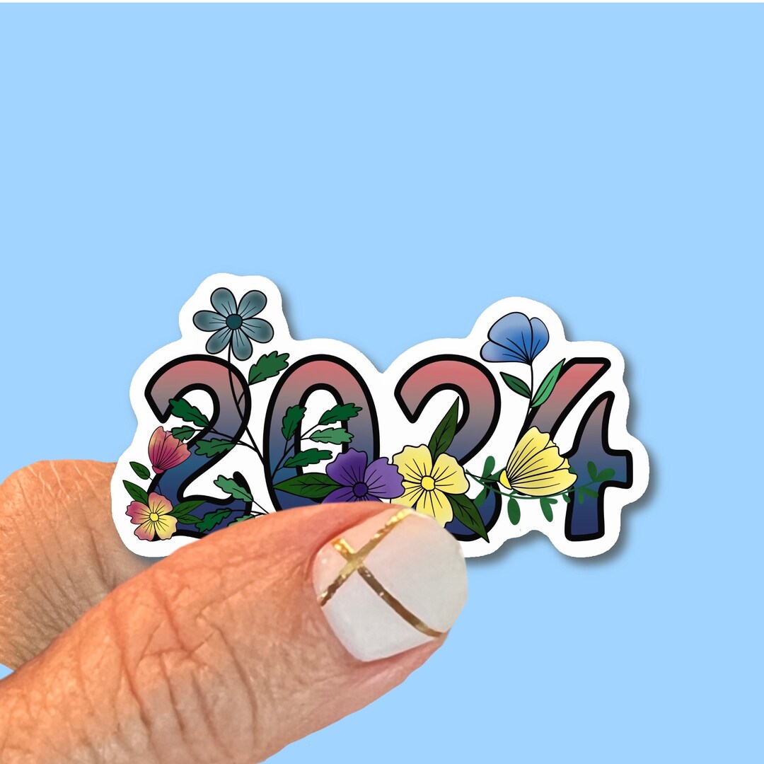 2024 Wildflower Sticker , Waterproof Vinyl Decal, Laptop Sticker, Water ...