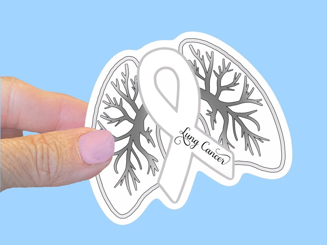 Lung Cancer Awareness Ribbon Vinyl Waterproof Sticker - Etsy