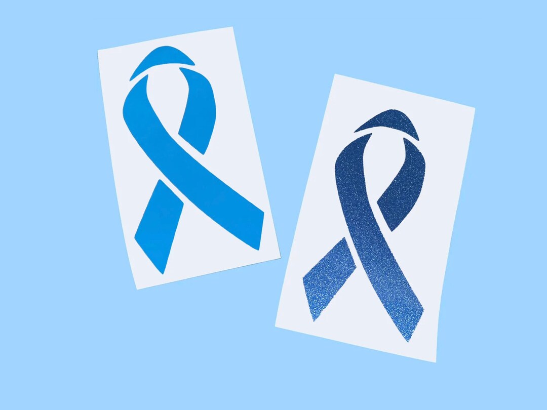 Light Blue Awareness Ribbon Vinyl Decal - Etsy