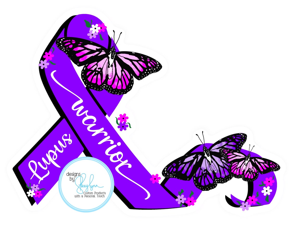 Lupus Awareness Ribbon Vinyl Waterproof Sticker - Etsy