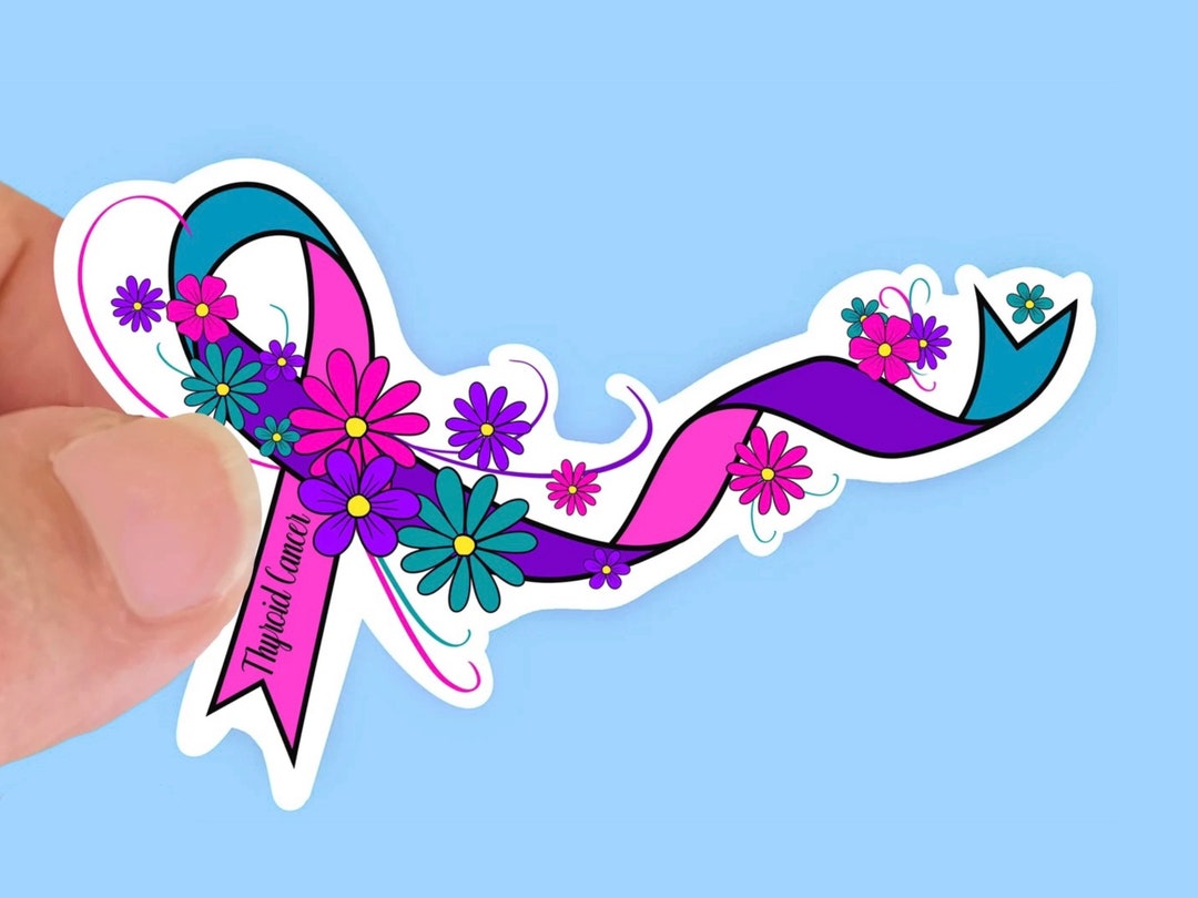 Thyroid Cancer Vinyl Waterproof Sticker - Etsy