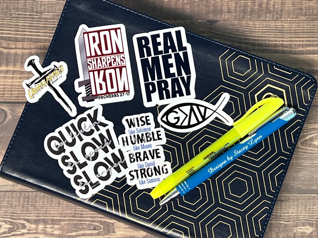 Christian Sticker Pack, Six Faith Stickers, Religious Decals, Bible ...