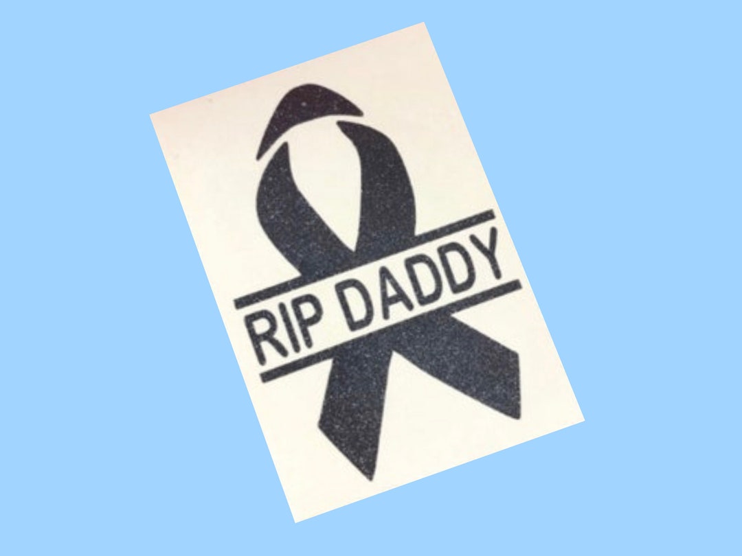 Personalized GLITTER Cancer Ribbon Decal Custom Text - Etsy