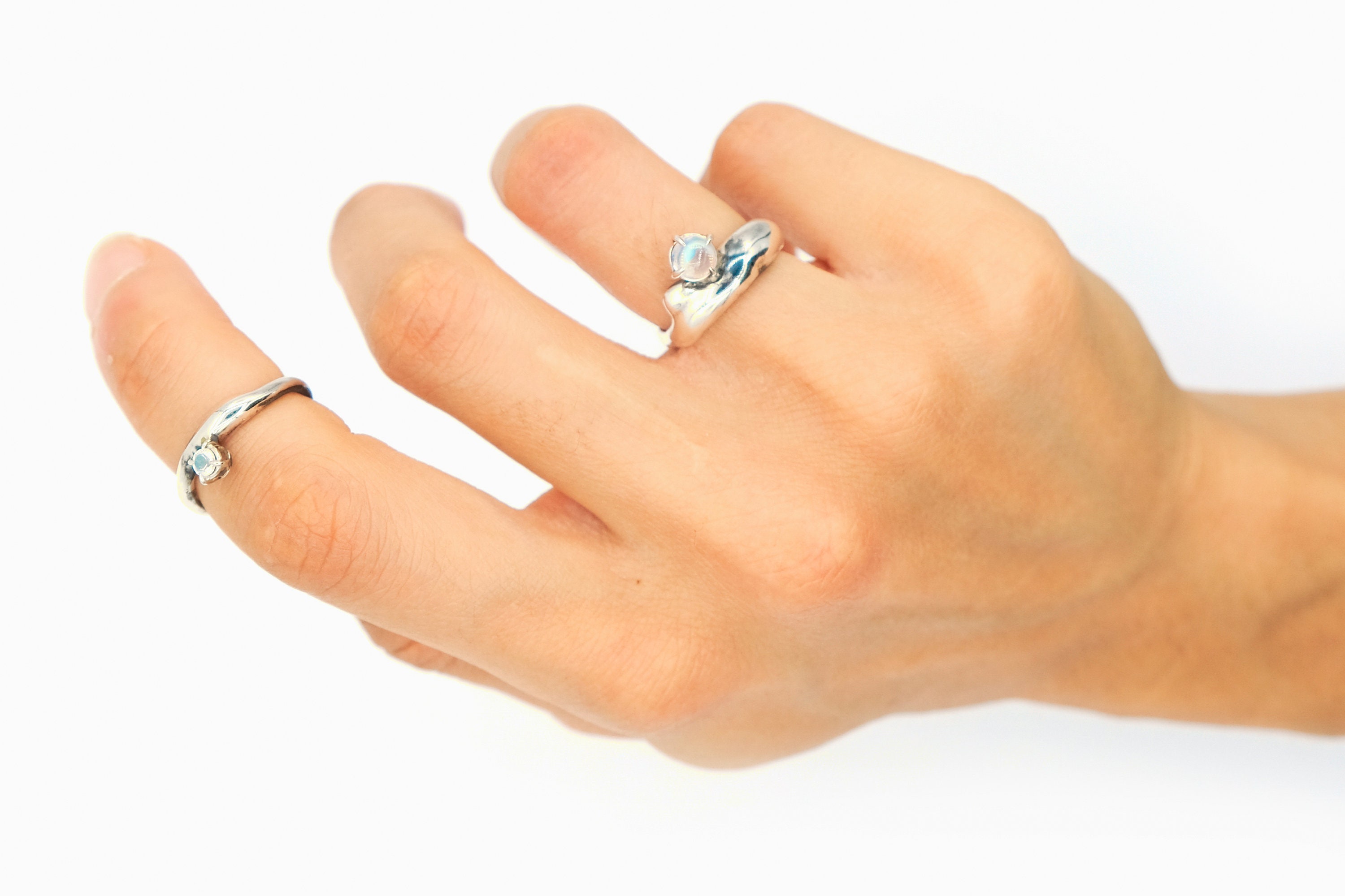 Onyx-Ring Silber Schmuck zarte coole Ringe für sie - Etsy.de