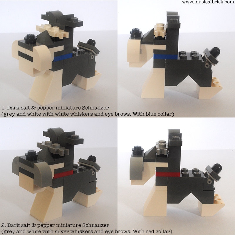 Customisable Lego Miniature Schnauzer - Etsy