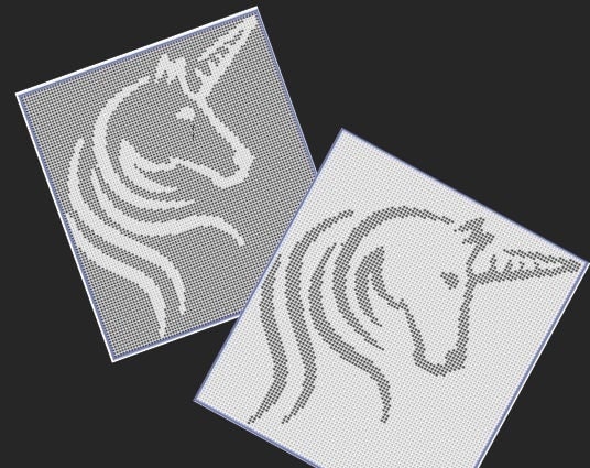 Easy Unicorn Head Outline Filet Crochet Pattern - Etsy