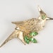 1990's Gold Cardinal Pin Gold Tone Textured Bird W Top Knot on Branch ...