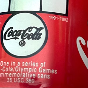 1986 Coca-cola Olymic Games Commemorative Can, Rome 1960, XVII, Cameron ...