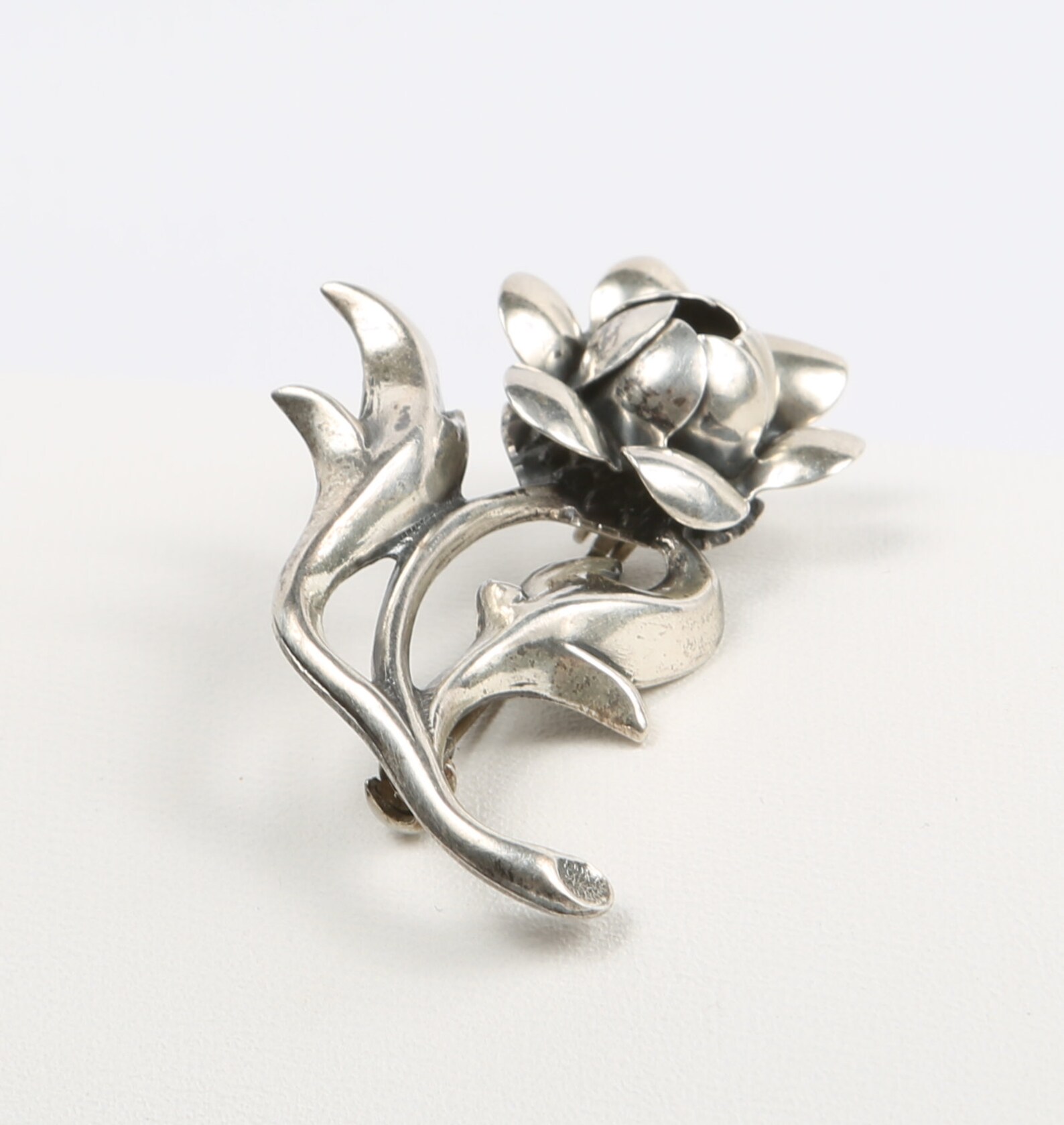 1950's BEAU Flower Brooch BEAU Sterling 3D Articulated - Etsy