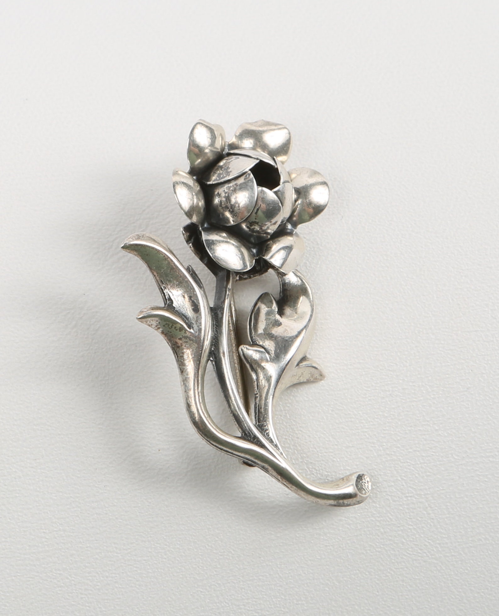 1950's BEAU Flower Brooch BEAU Sterling 3D Articulated - Etsy