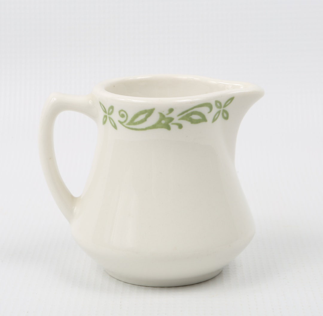 1940's Walker China Mini Creamer W Grass Green Leaf & Flower Edging on ...