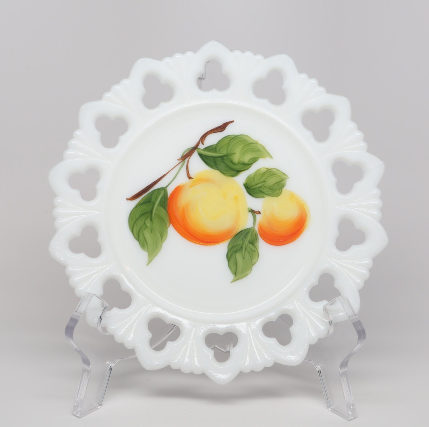 1940's Kemple 2 Milk Glass Gay Fad Plates 7 1 | Etsy