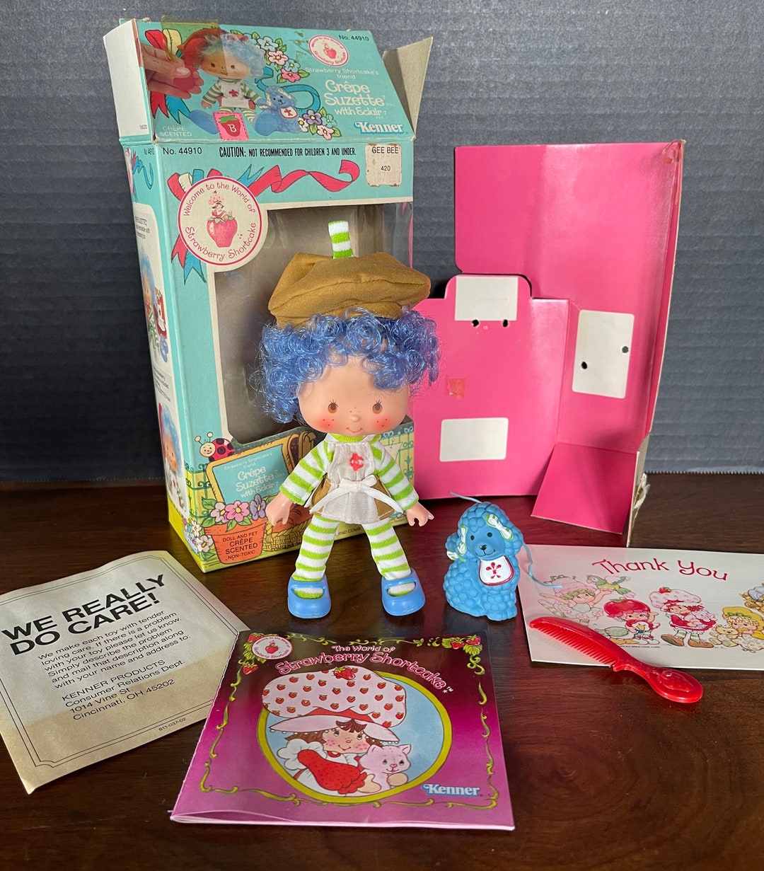 1982 Strawberry Shortcake Friend, creme Suzette W Eclair, Americaan ...