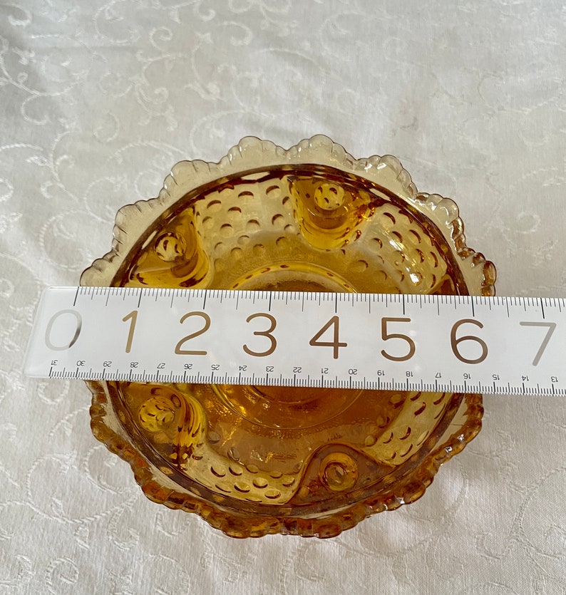 1959-1982 Fenton Colonial Amber Hobnail Candle Bowl Holds 5 - Etsy