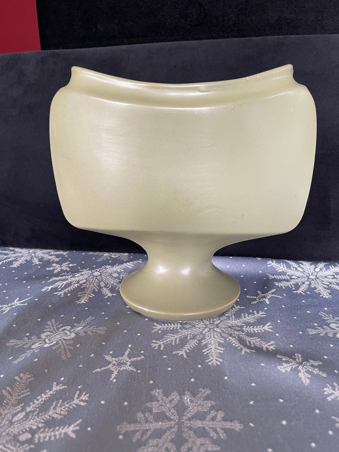 1968 Rare Ax Head Compote Floraline Ceramic Vase Made for Mccoy, Matt ...