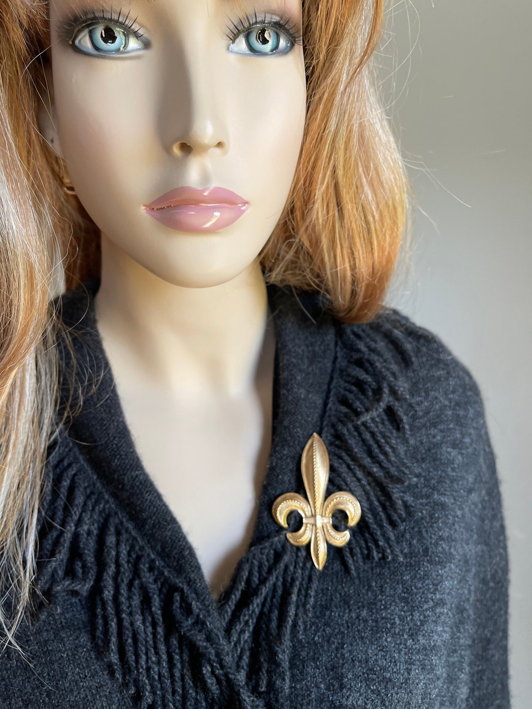 1970's-1980's Crown TRIFARI Large Gold Tone Fleur De - Etsy