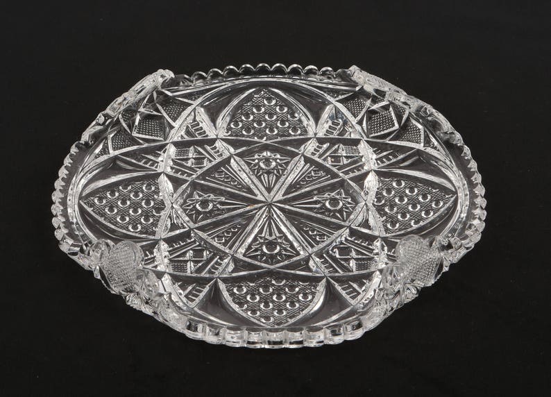 1950's EAPG Folded Corners Plate Dish Stars Hobnail - Etsy