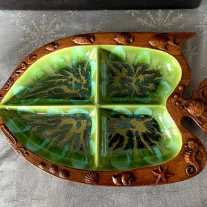 1970's Treasure Craft Large Sectioned Fish Shaped Relish Platter W ...
