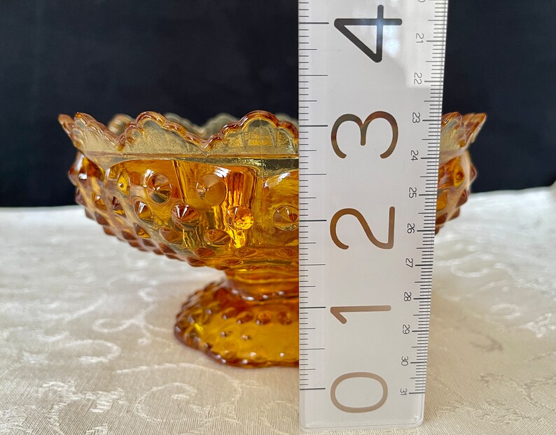 1959-1982 Fenton Colonial Amber Hobnail Candle Bowl Holds 5 - Etsy