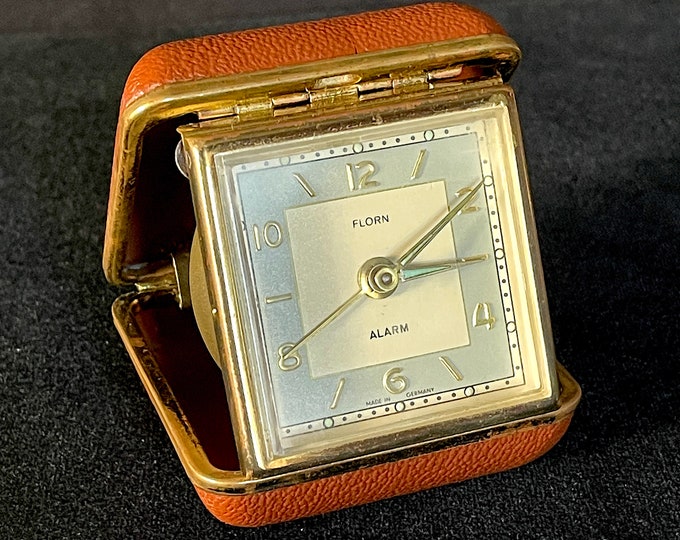 1960's FLORN Travel Alarm Clock, Made in Germany, Neon Glow Hands ...