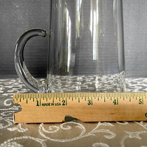 MCM Small Sleek Minimal Martini Pitcher, Hand Blown W Formed Ice Lip ...