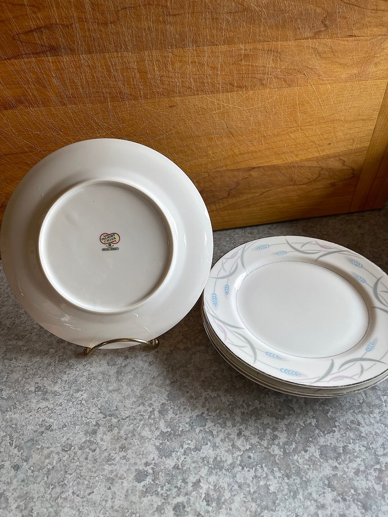 1960's Valmont China Salad Plates (4) Price is for All 4, Royal Wheat ...