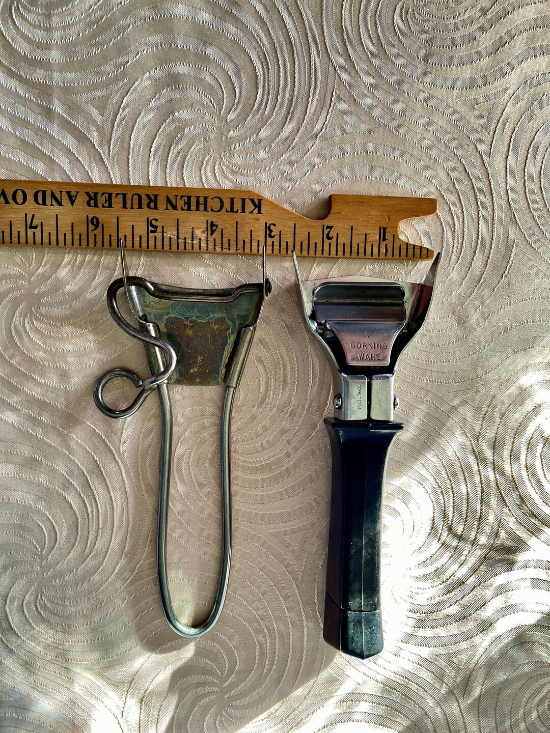 1950's-60's 2 Pan/pot Handles, 1 PYREX Handle, and 1 Corning Ware ...