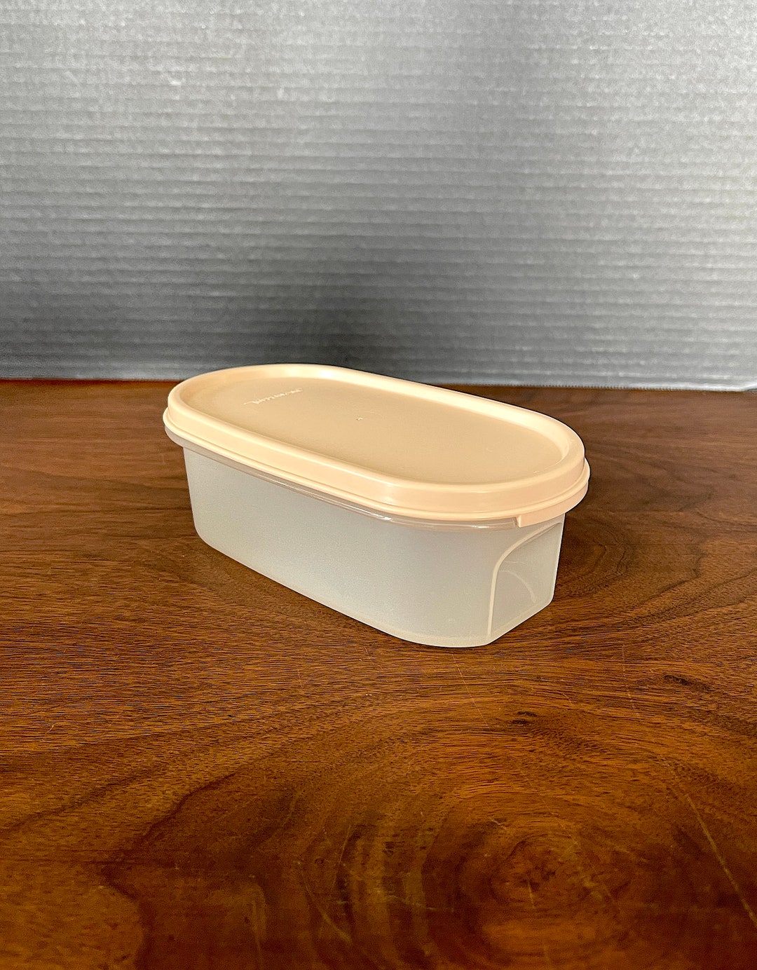 1970's Tupperware Modular Mate #1611-24, Lid #1616-10, Oval 2 Cup Pale ...