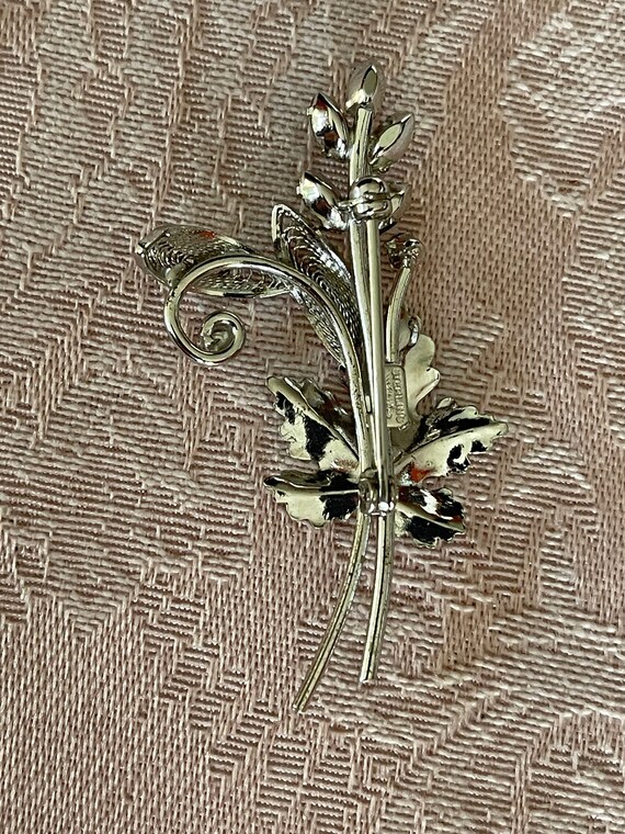 1940's-50's BEAU Sterling Complex Floral Brooch, Repo… - Gem