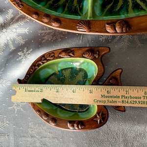 1970's Treasure Craft Large Sectioned Fish Shaped Relish Platter W ...