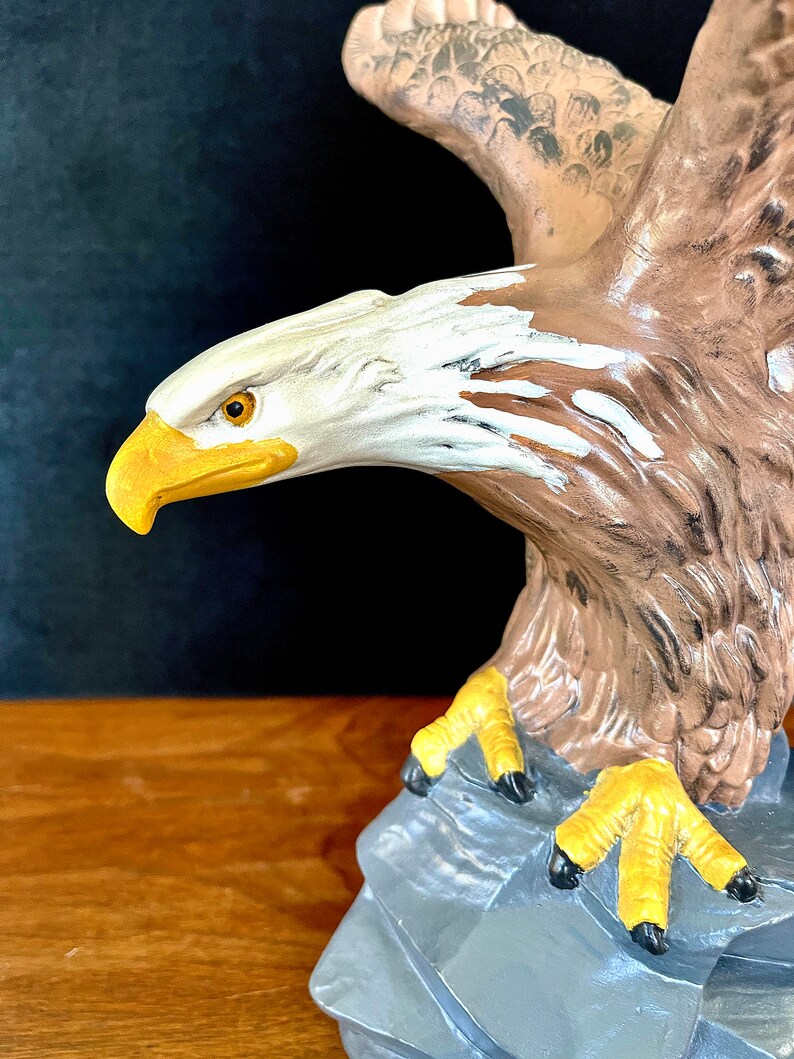 1984 Arnel's Large Ceramic Mold Hand Painted Eagle - Etsy