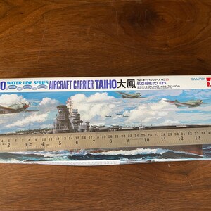 1980's-90's TAMIYA Ship Model "taiho" Aircraft Carrier Water Line ...