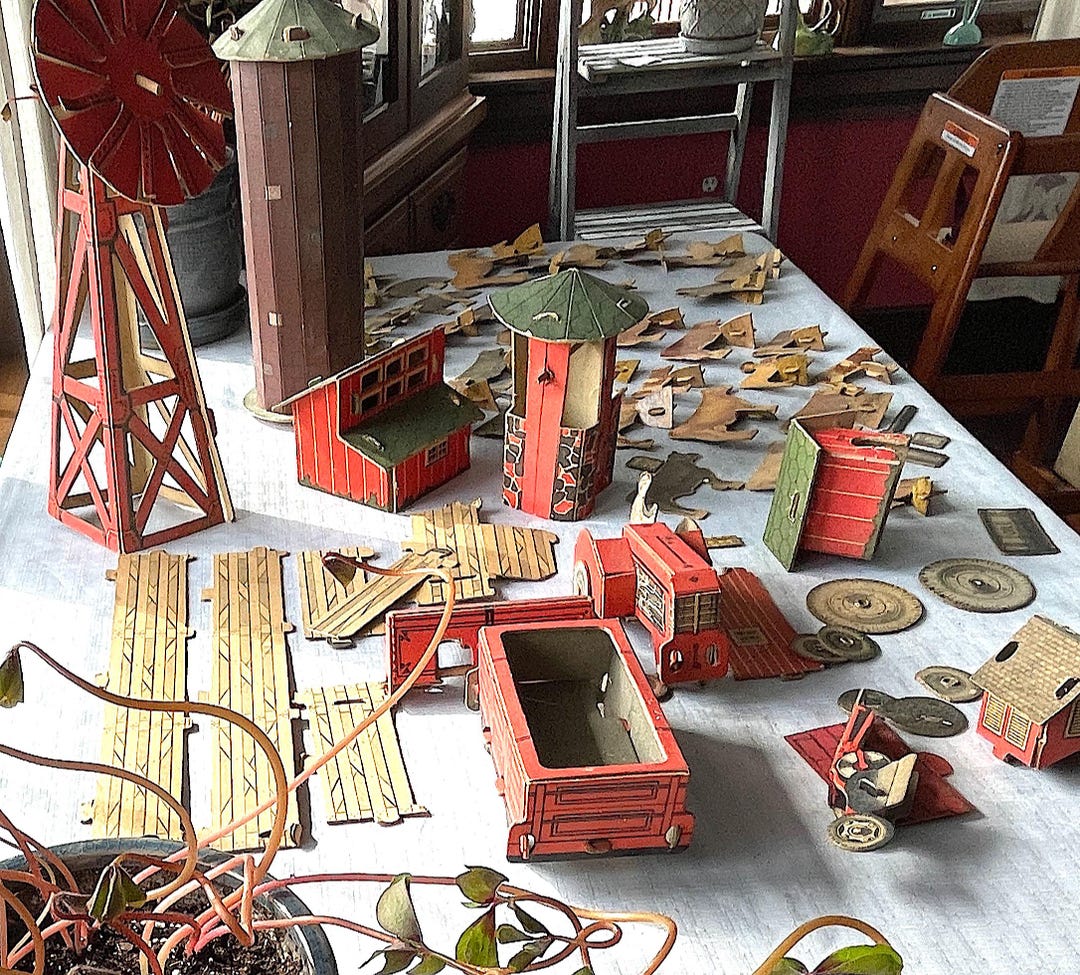 1930's Built-rite Farm Replicas, Incomplete Set With Wear, Many Pieces ...