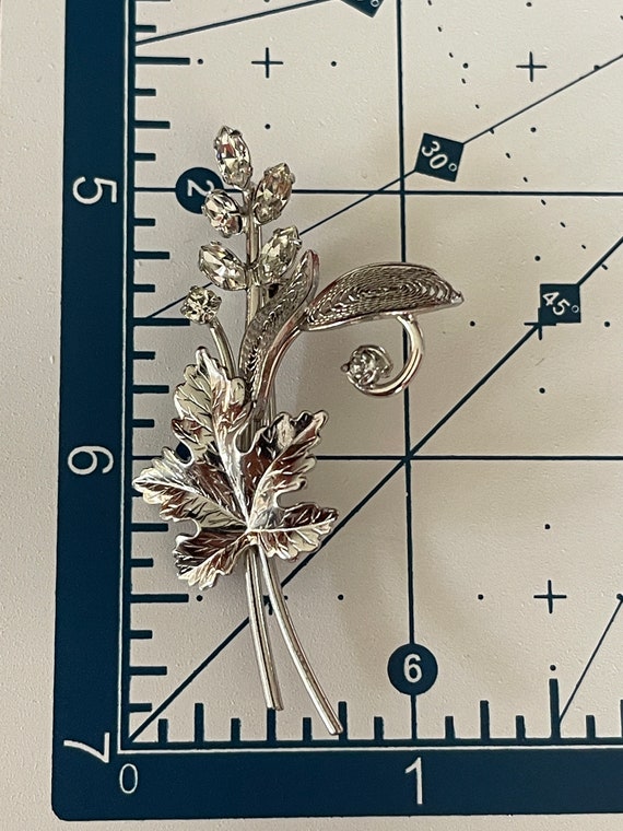 1940's-50's BEAU Sterling Complex Floral Brooch, Repo… - Gem