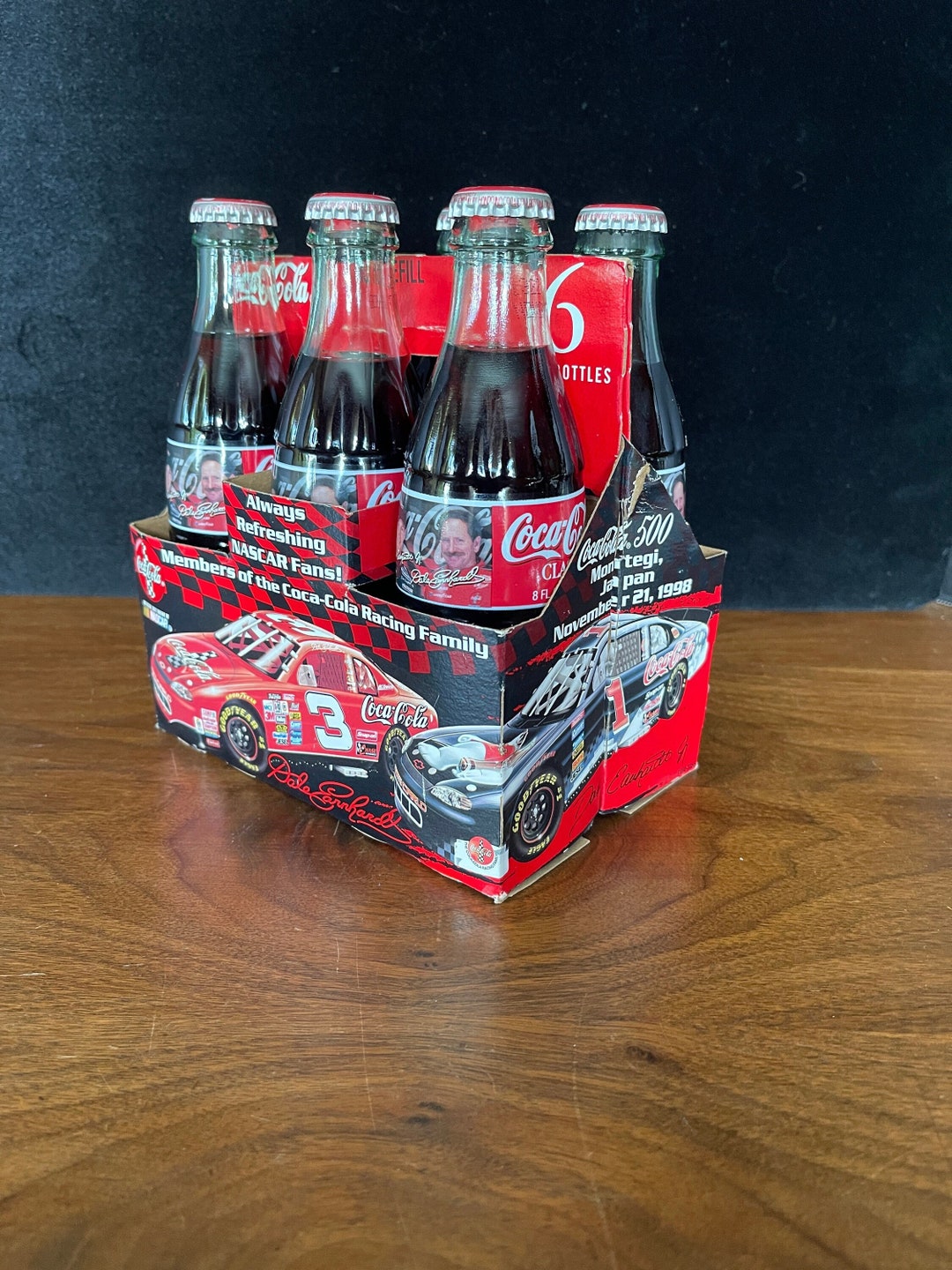 1998 NASCAR Coke-cola Racing Family, 6 Pack 8 Oz Bottles in Case, Full ...