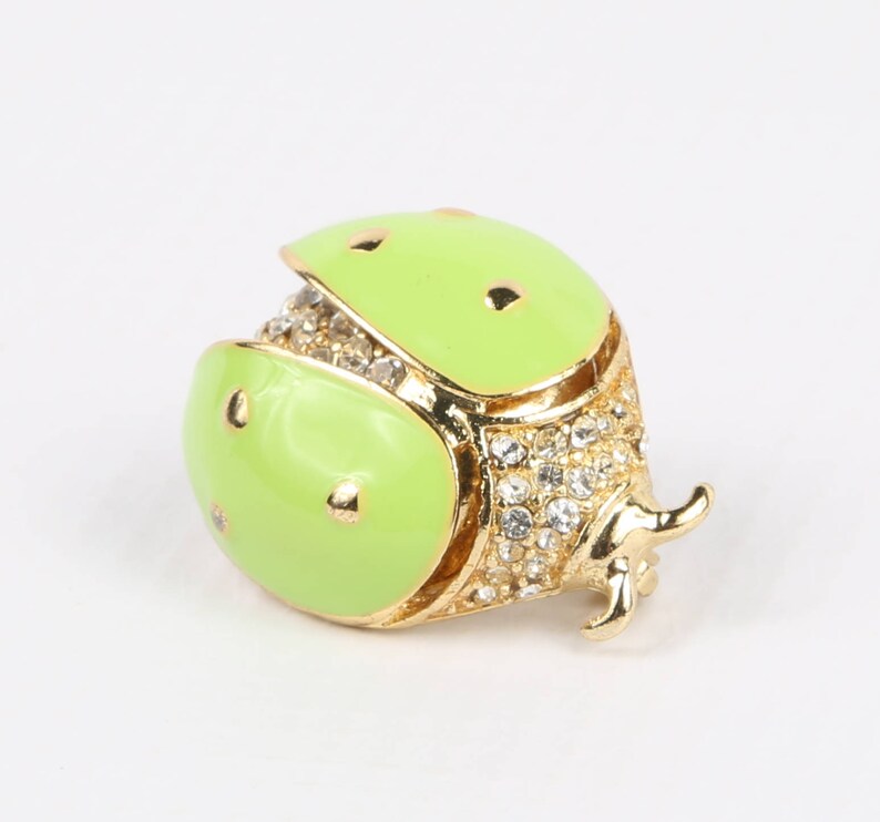 1980's Lady Bug Pin Dome Shaped Chartreuse Green Enamel - Etsy