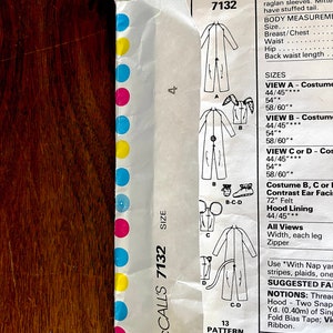 1980 Mccall's 7132 Sewing Pattern, Child's Size 4 Boy's N Girl's Animal ...