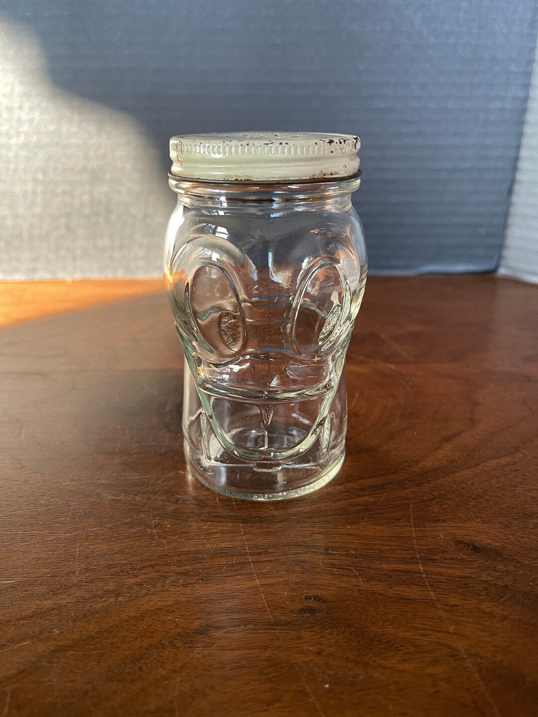 1950's-60's Hazel Atlas Disney Donald Duck Clear Molded Jar W Lid W ...