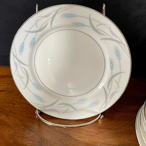 1960's (6) Valmont B N B Plate Royal Wheat, Blue Wheat, Gray Leaves ...