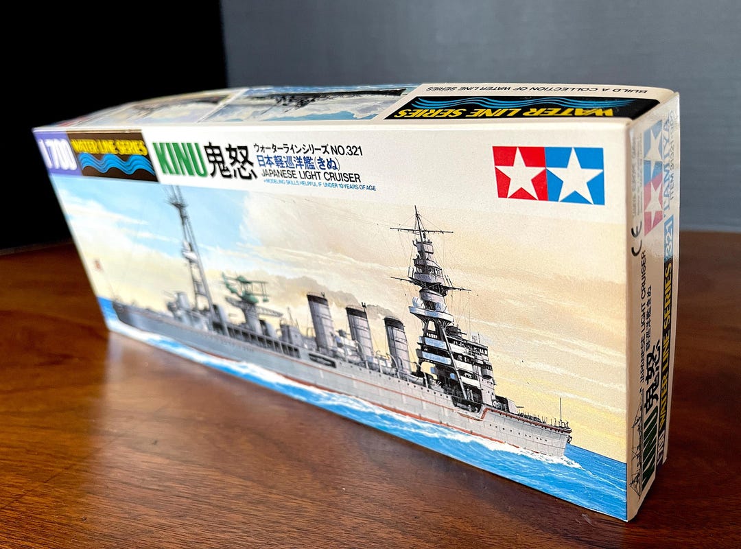 1980's-90's Tamiya, Model Ship, "kinu" Japanese Light Cruiser, No.321 ...